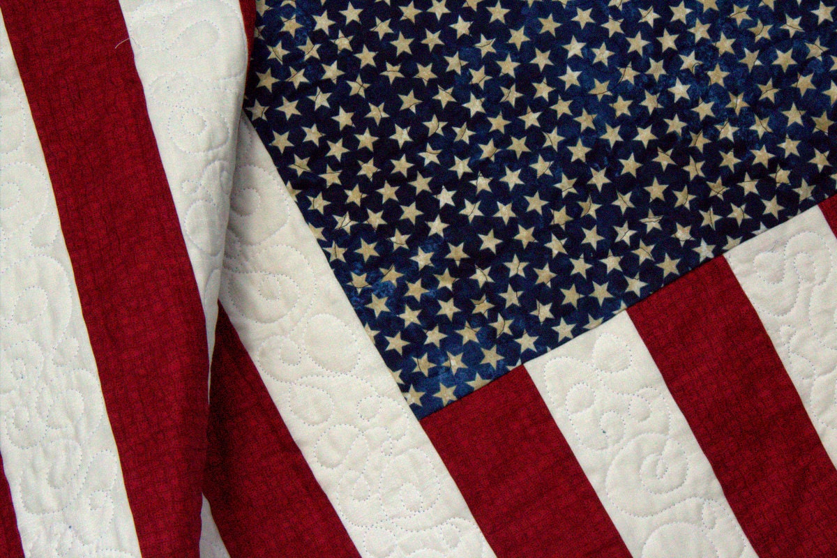 American Baby Quilt Pattern - PDF Pattern to Make the American Flag ...