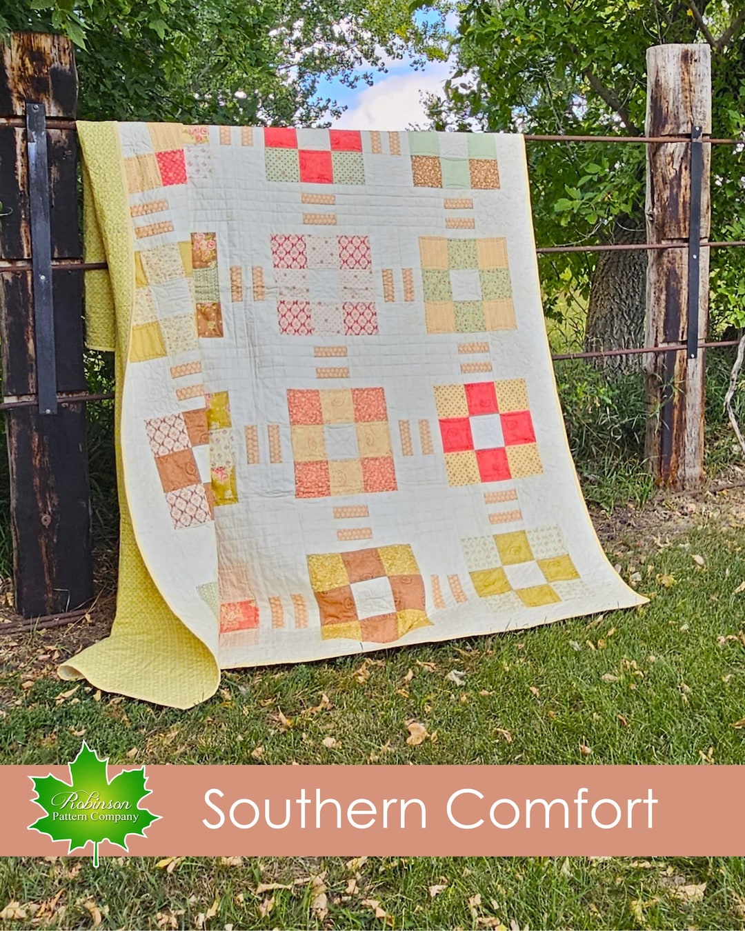 Southern Comfort Quilt Pattern - PDF Pattern of a Sweet Quilt, Using a Layer Cake of Fabrics ...
