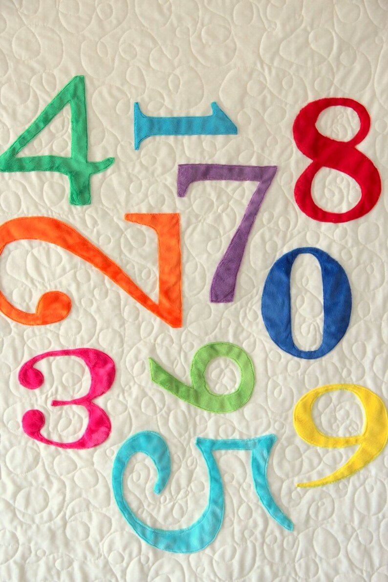 Playing With Numbers Baby Quilt Pattern Printed Pattern | Etsy