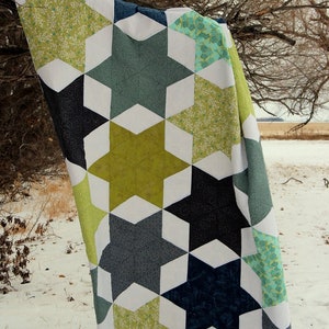 Stars Over Texas Quilt - Handmade Original Quilt - Blue and Green ...