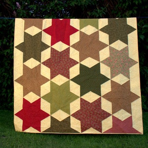 Stars Over Texas Quilt Pattern - PDF Queen Size Quilt Pattern, Instant ...