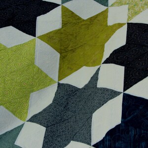 Stars Over Texas Quilt - Handmade Original Quilt - Blue and Green ...