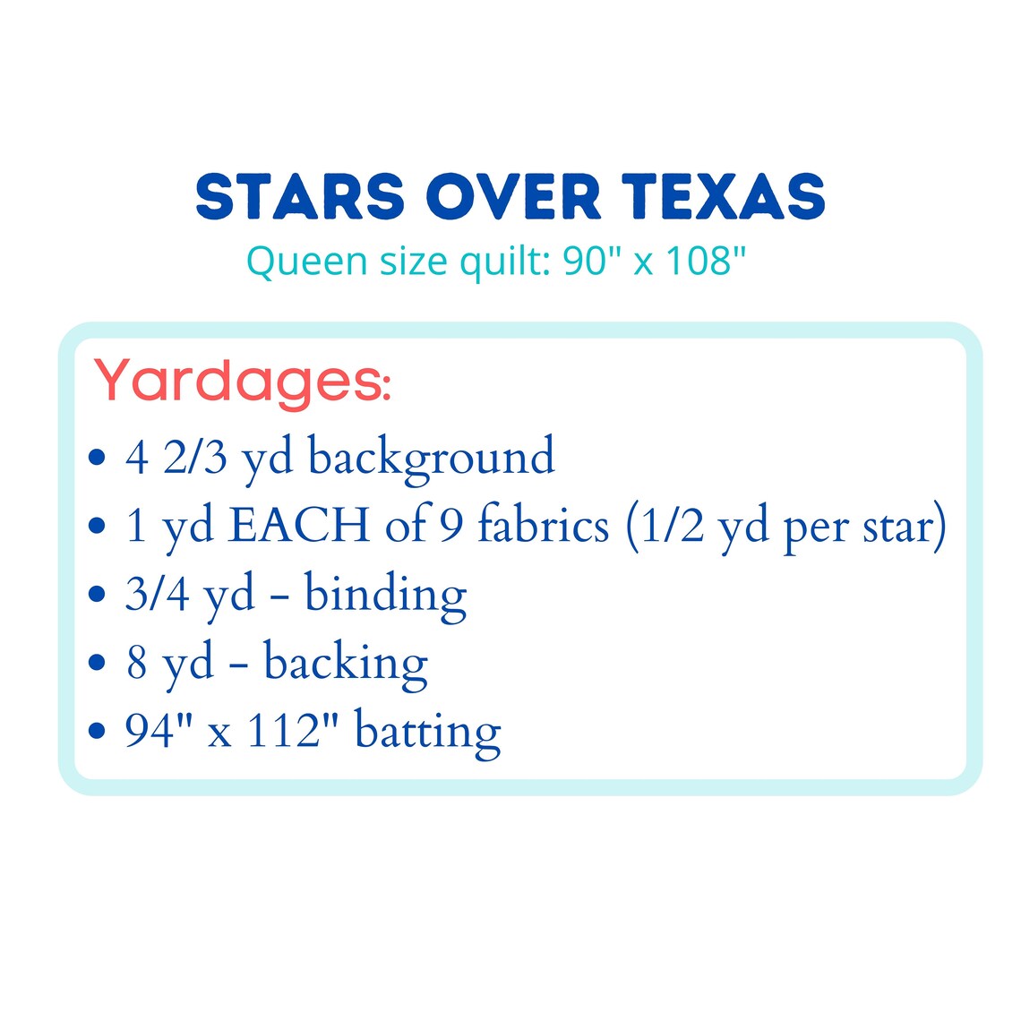 Stars Over Texas Quilt Pattern - PDF Queen Size Quilt Pattern, Instant ...