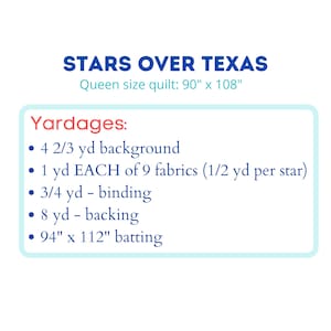 Stars Over Texas Quilt Pattern - PDF Queen Size Quilt Pattern, Instant ...