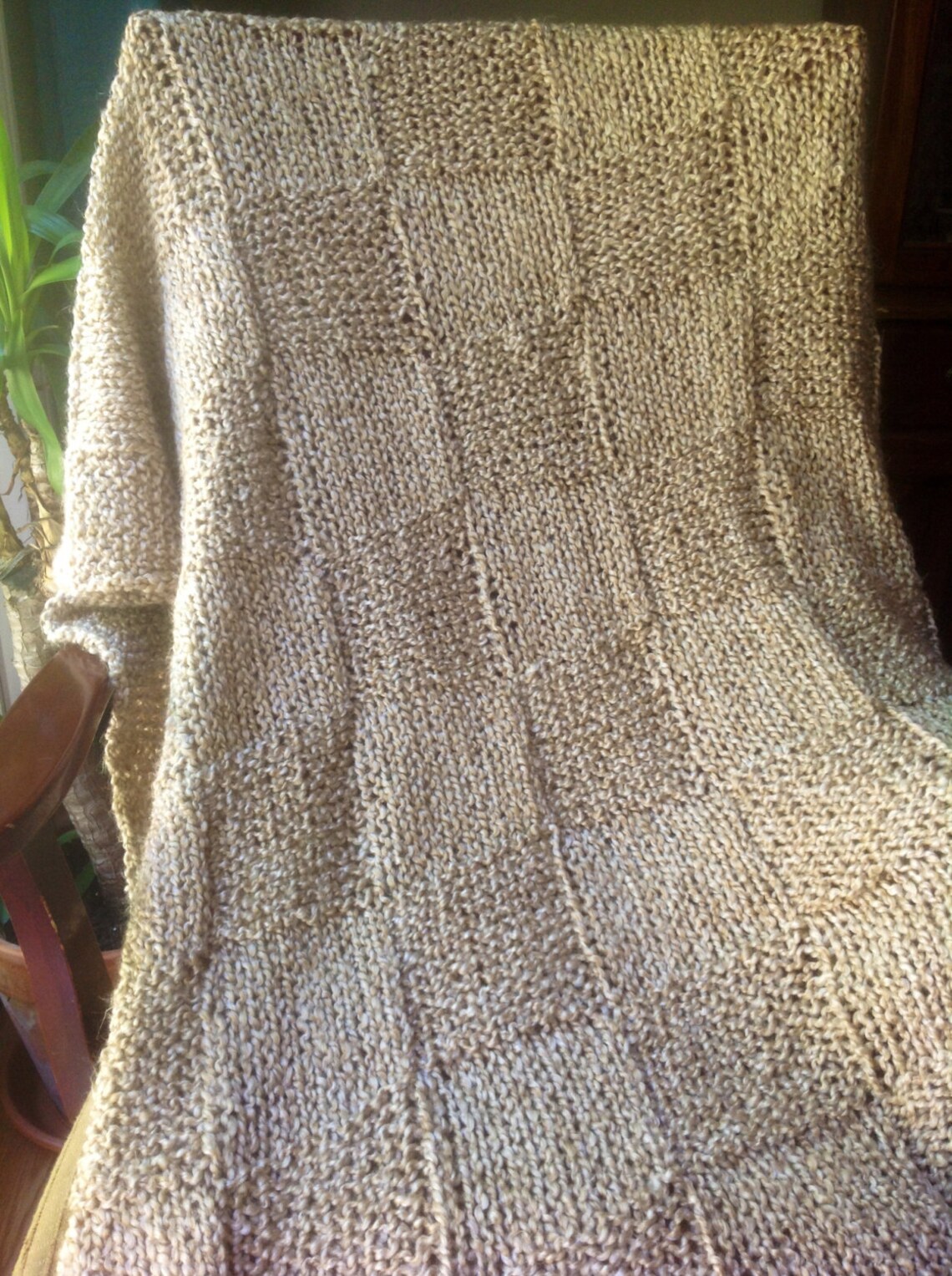 PDF Knitting Pattern-checkerboard Knit Blanket | Etsy