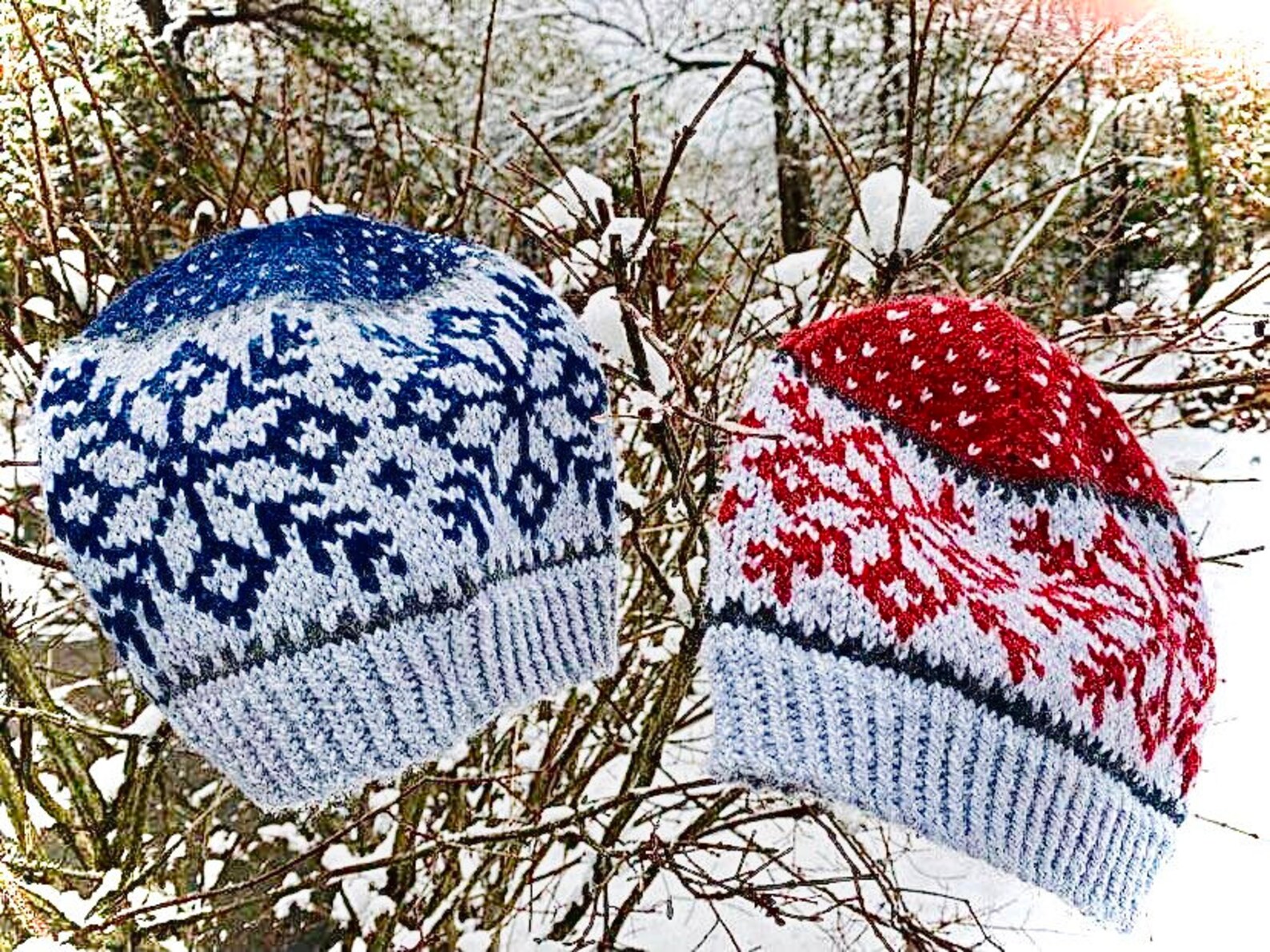 PDF Pattern Selbu Snowfall Knit Hat - Etsy