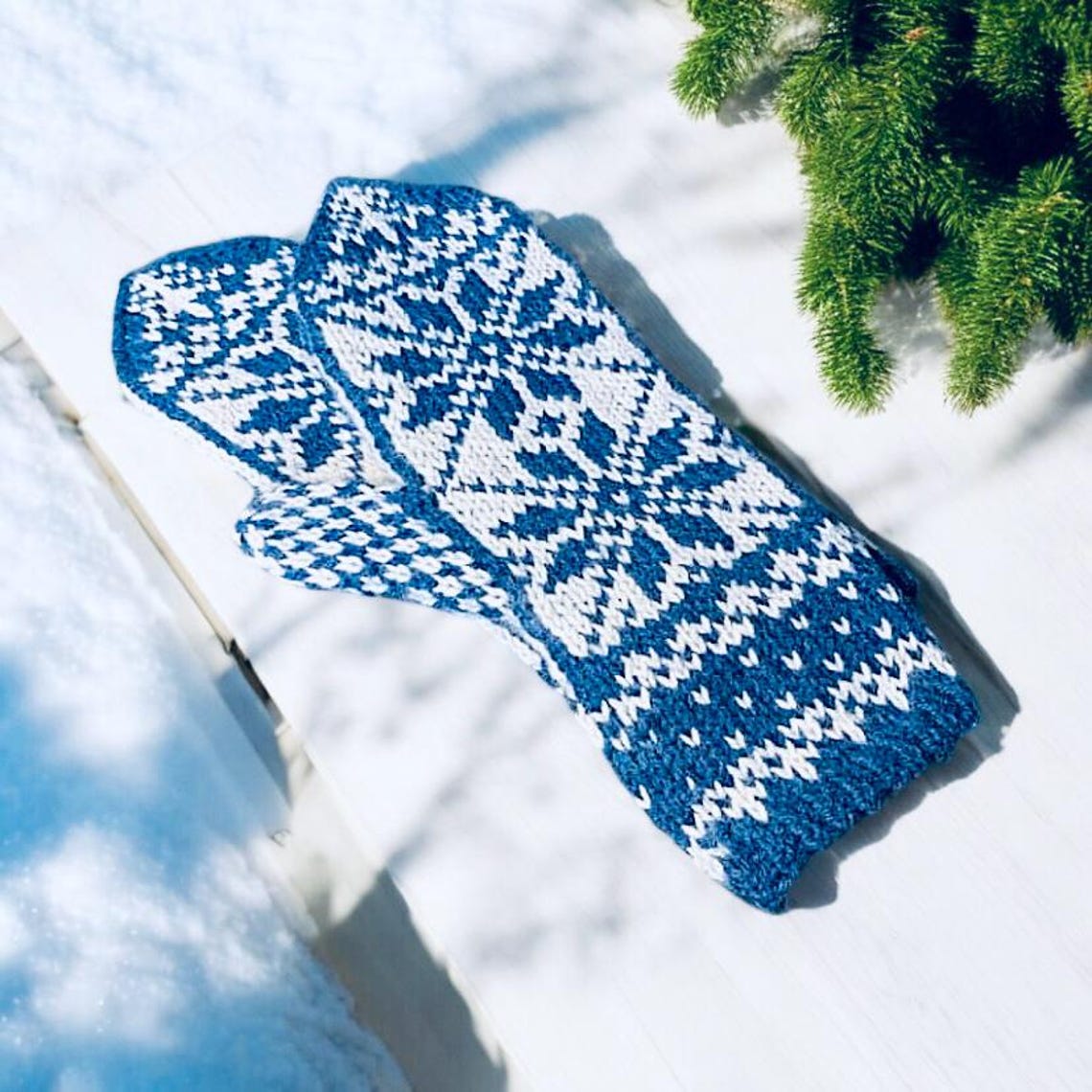 PDF Pattern Norwegian Beauty Knit Mittens - Etsy