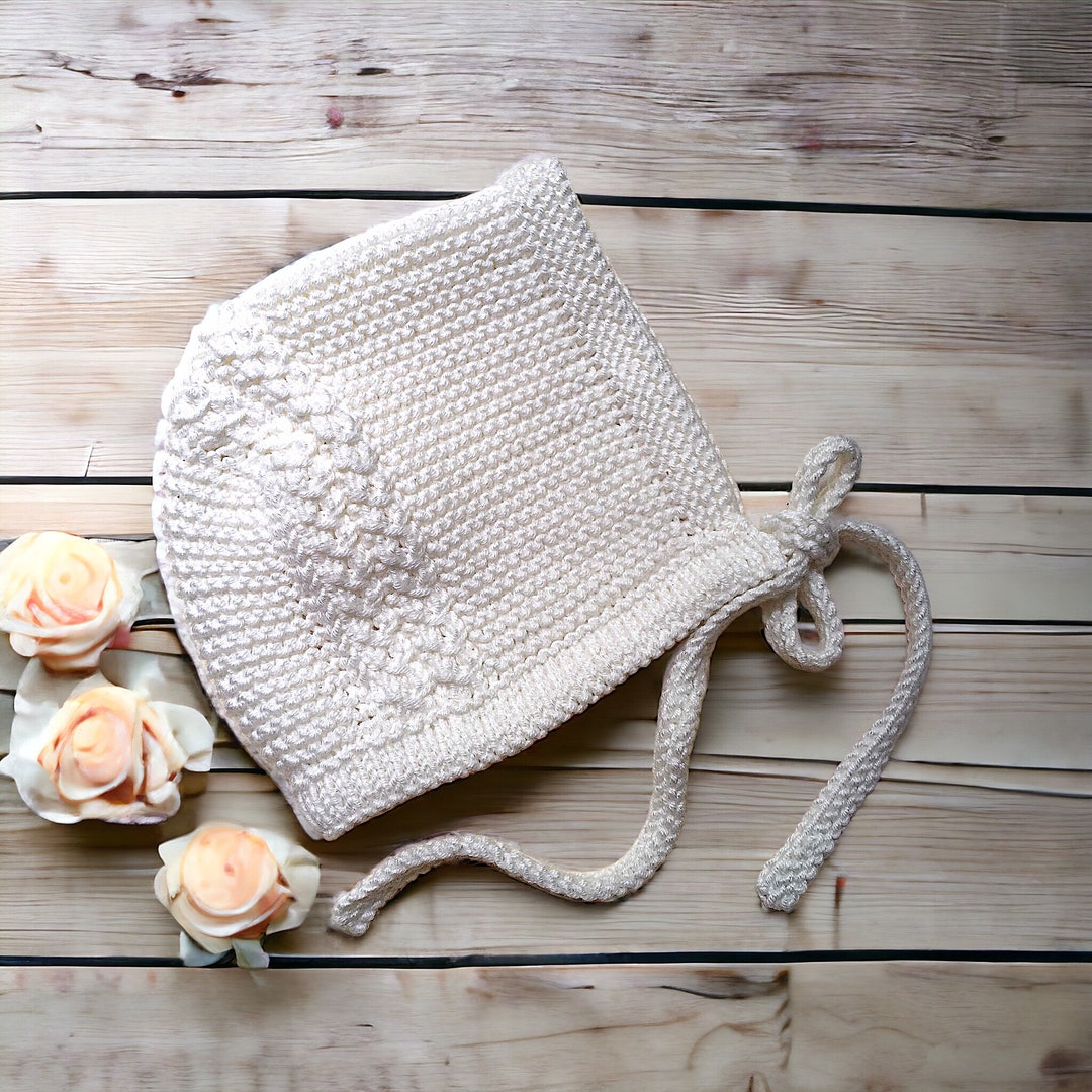 PDF Knitting Pattern- Royal Princess Baby Bonnet-charlotte, Sizes ...
