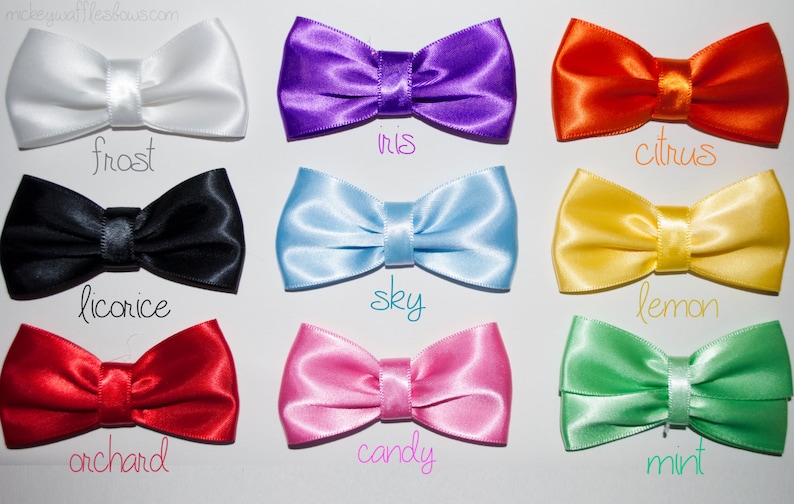Colorful Basic Mini Bows - Etsy
