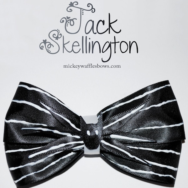 Jack Skellington Bow - Etsy