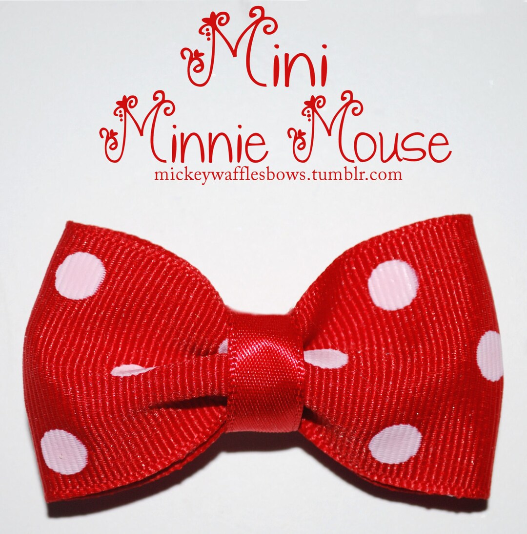 Mini Minnie Mouse Hair Bow - Etsy