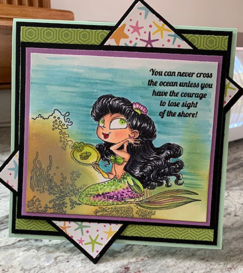 Mermaid Card Ocean Card Courage Card Have Faith Card Beach - Etsy