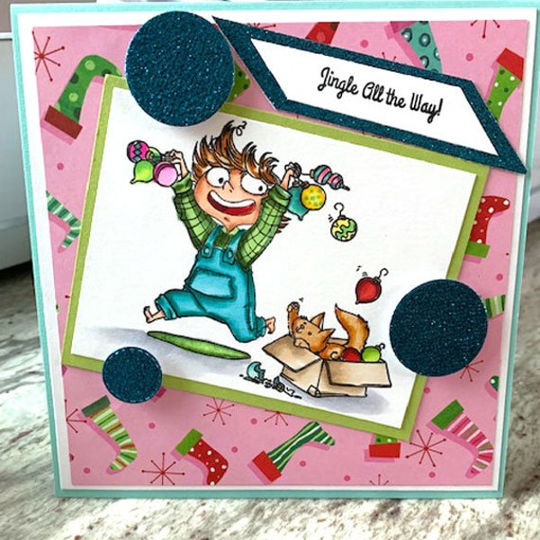 Child Christmas Card - Etsy