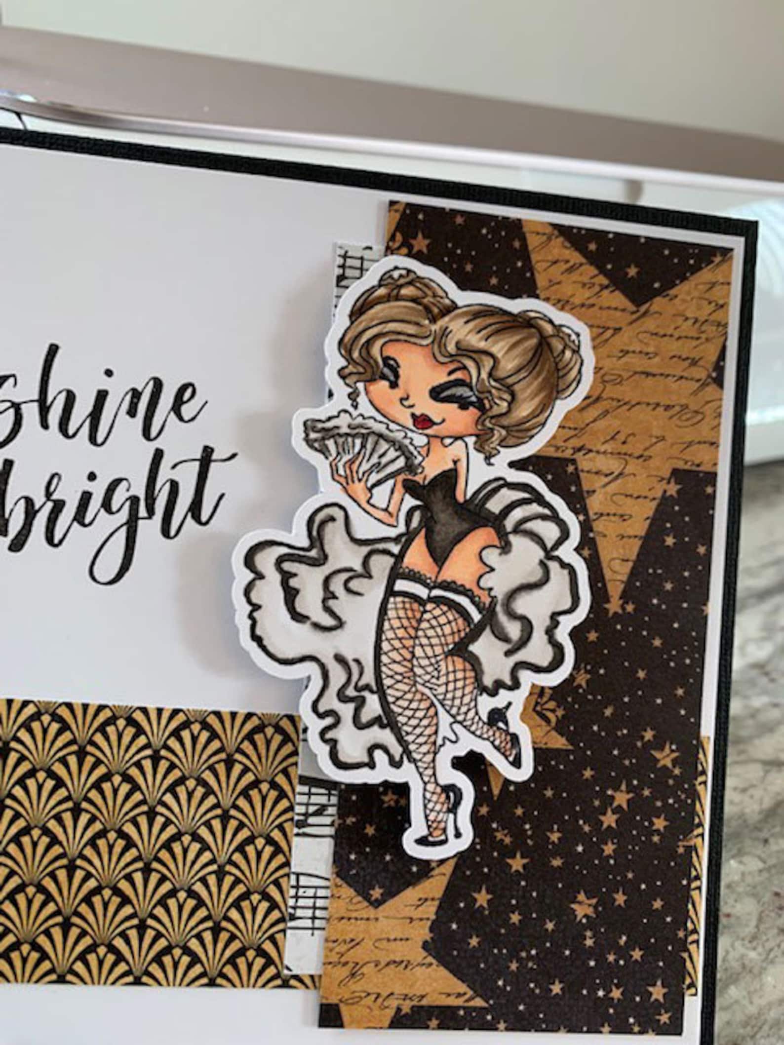 Burlesque Card, Dancer Card, Birthday Card, Encouragement Card, You Can ...