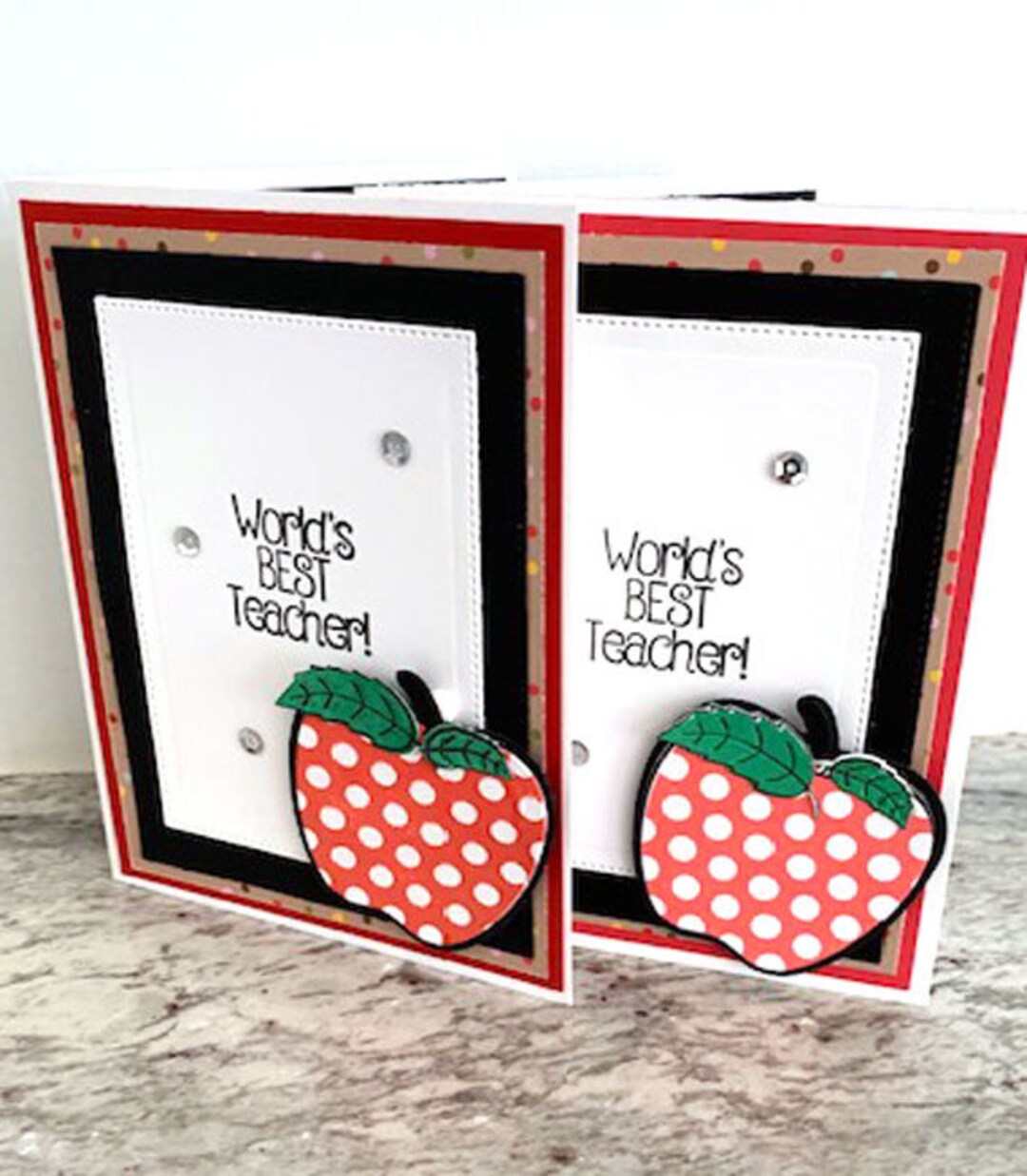 Apple Card, Best Teacher Card, Teacher Card, Student Card - Etsy