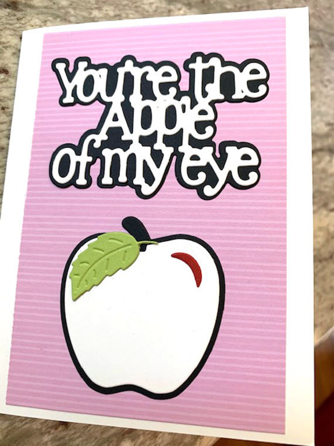 Apple Card, Apple of My Eye Card, Teacher Card - Etsy