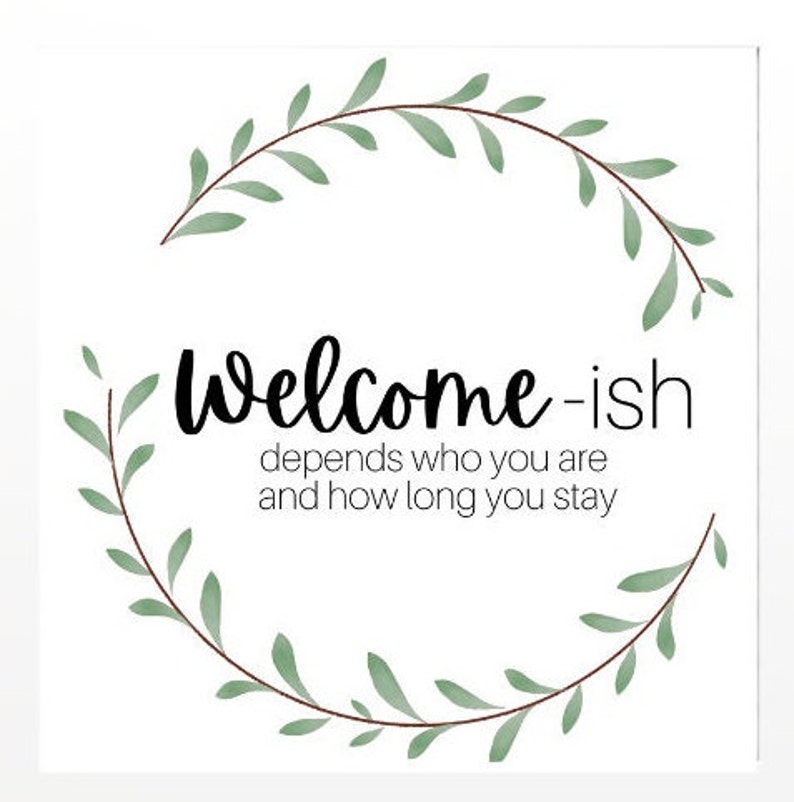 DIGITAL DOWNLOAD welcome-ish Funny Sign Home Decor Printable Art ...