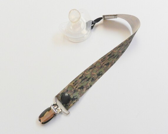Camouflage Army Pacifier Clip for baby boy army baby shower | Etsy