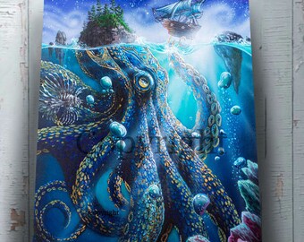 Kraken art | Etsy