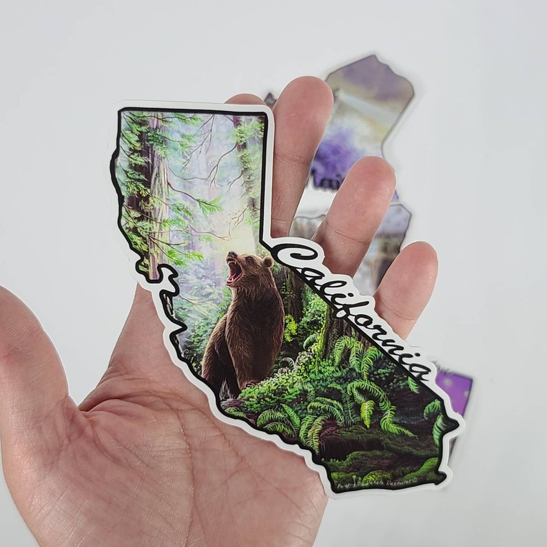 State Outline Stickers W Names multiple Options by Dakota - Etsy