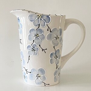 Hand Painted Ceramic Pitcher for Milk, Ceramic Milk Bag Holder, Ceramic ...