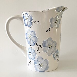 Hand Painted Ceramic Pitcher for Milk, Ceramic Milk Bag Holder, Ceramic ...