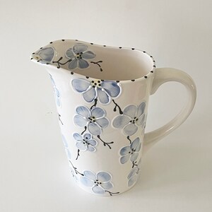 Hand Painted Ceramic Pitcher for Milk, Ceramic Milk Bag Holder, Ceramic ...