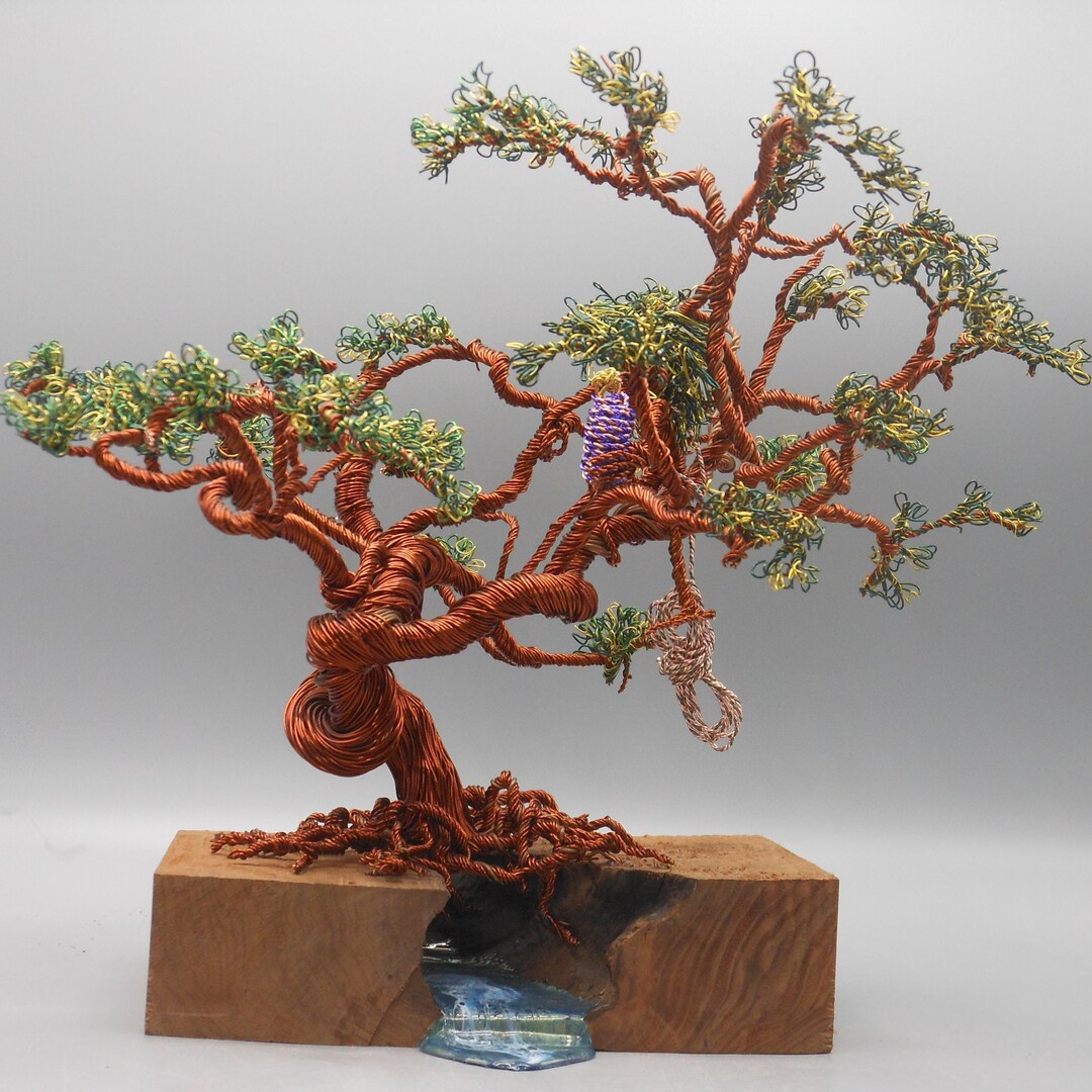 Wire Tree, Wire Tree Sculpture, Evergreen Tree, Pine Tree, Resin Work ...