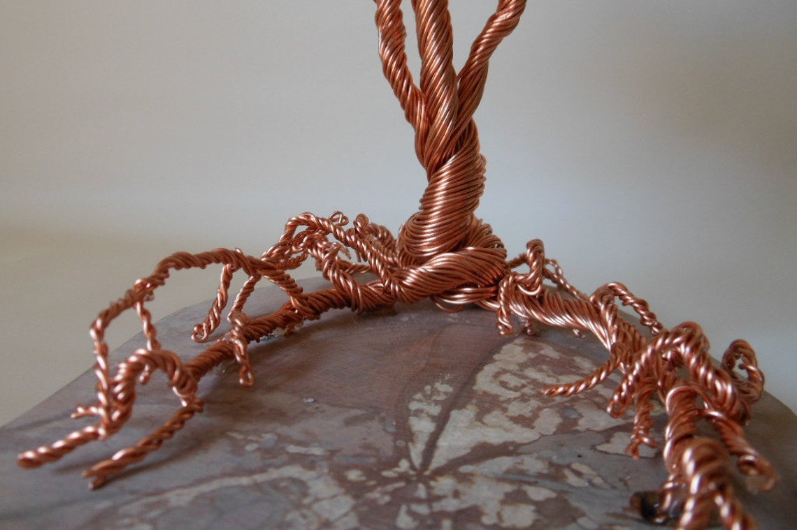 Wire Treewire Tree Sculpturecopper Treebonsai Treefamily - Etsy