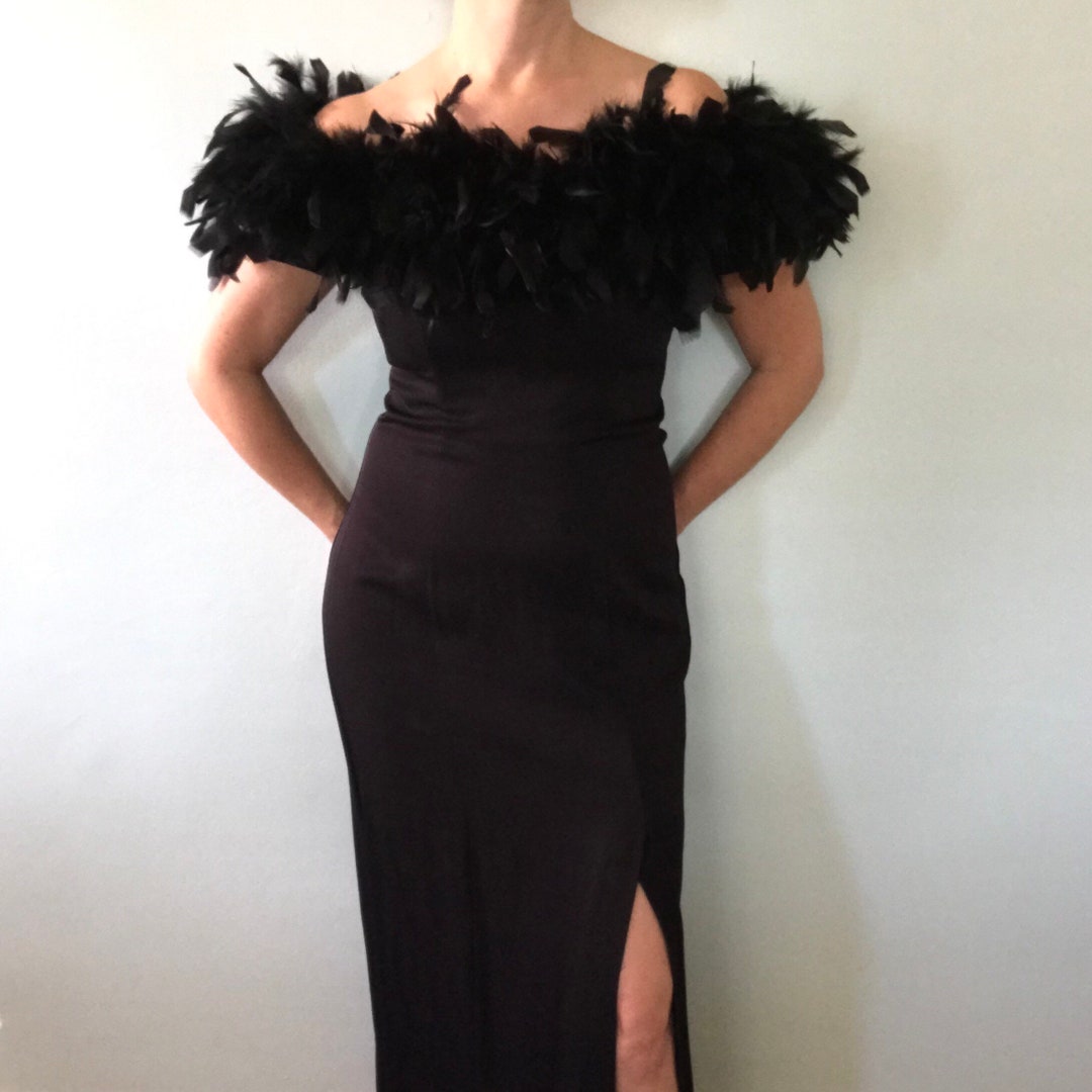 Dramatic Black Gown - Etsy
