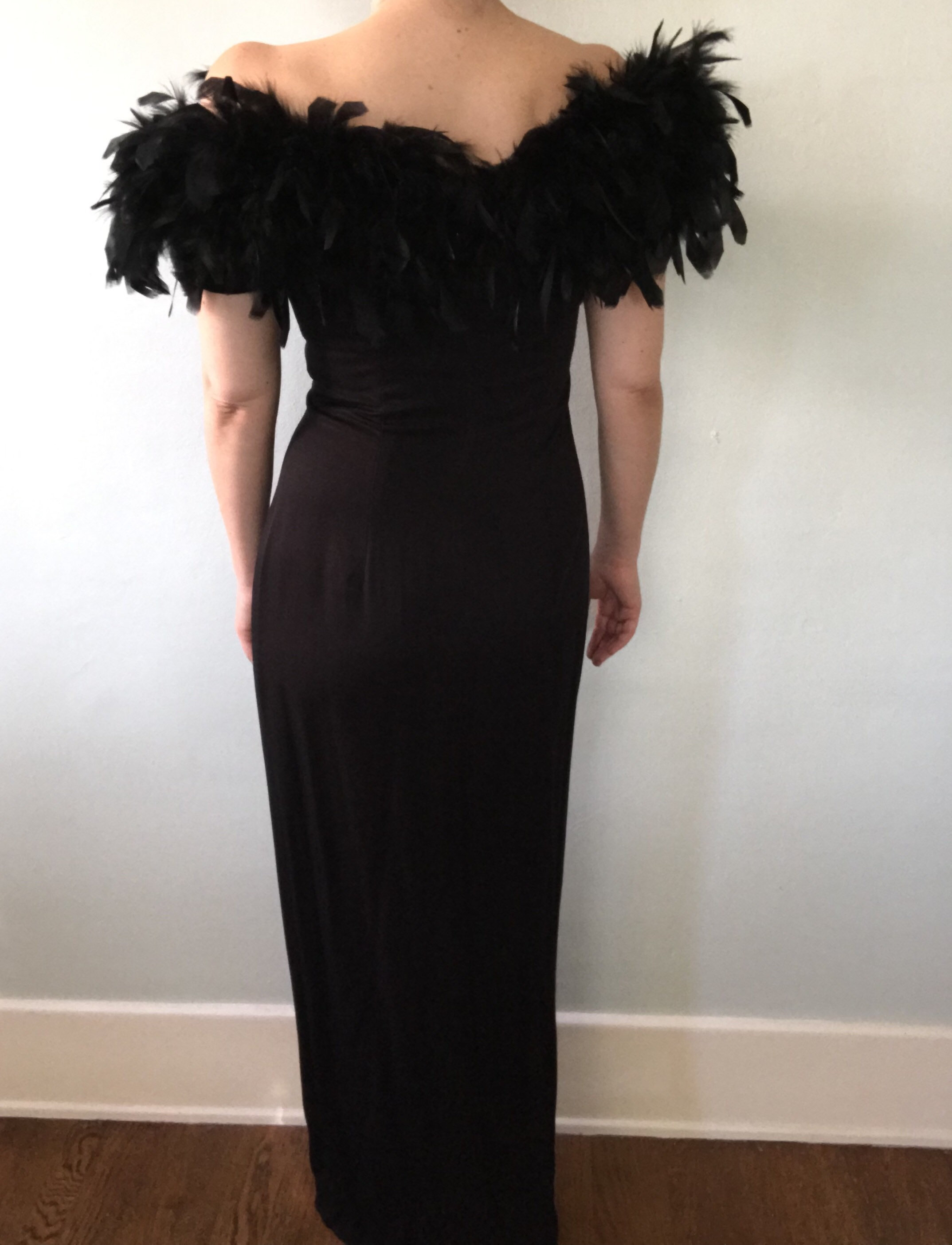 Dramatic Black Gown - Etsy