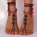 BUDDHA MANDALA BAREFOOT Sandals Foot Jewelry Hippie Sandals Toe Anklet ...