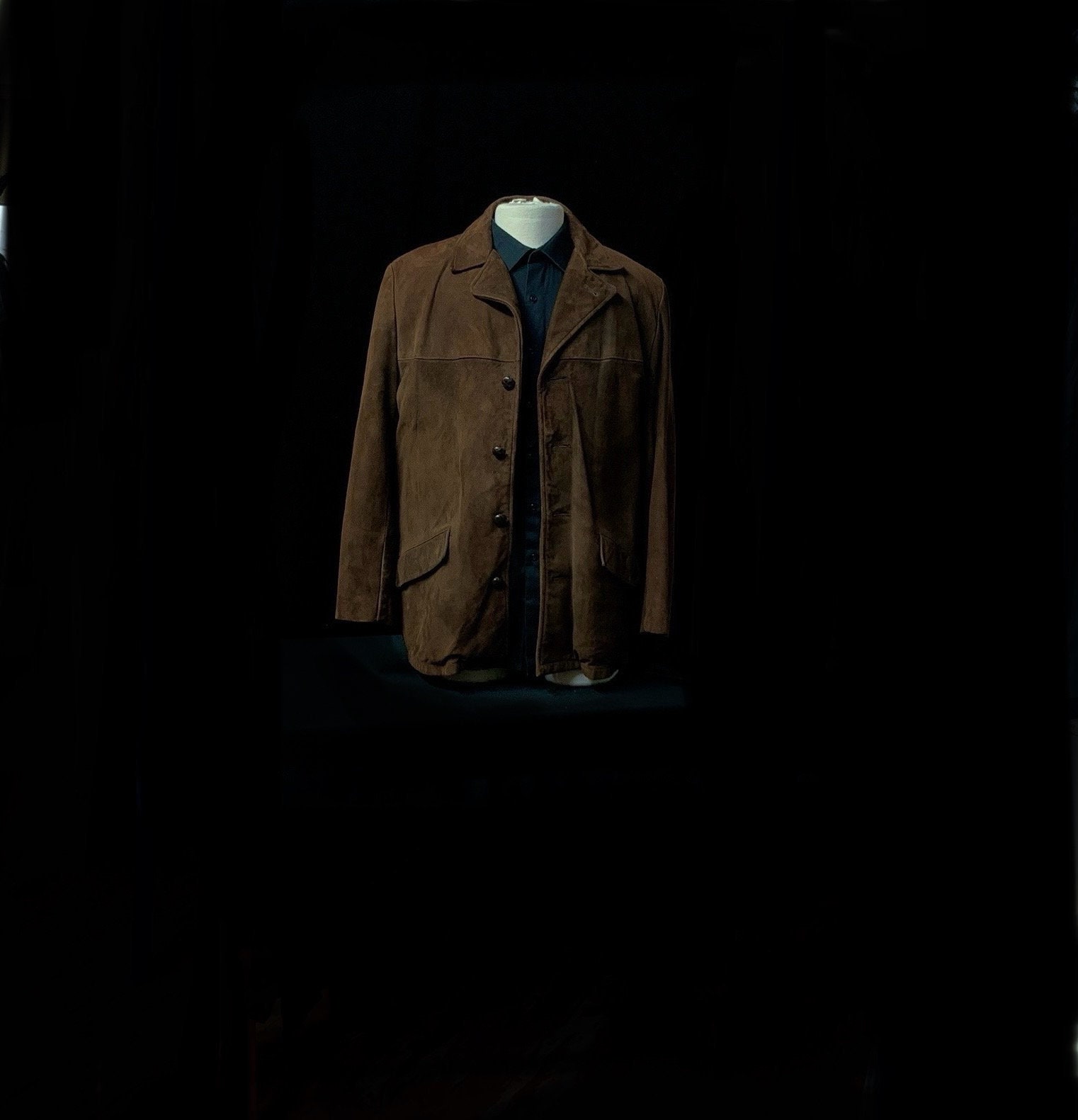 1980s A Robert Lewis Idea Velvet Soft Brown Suede Jacket With Removable ...