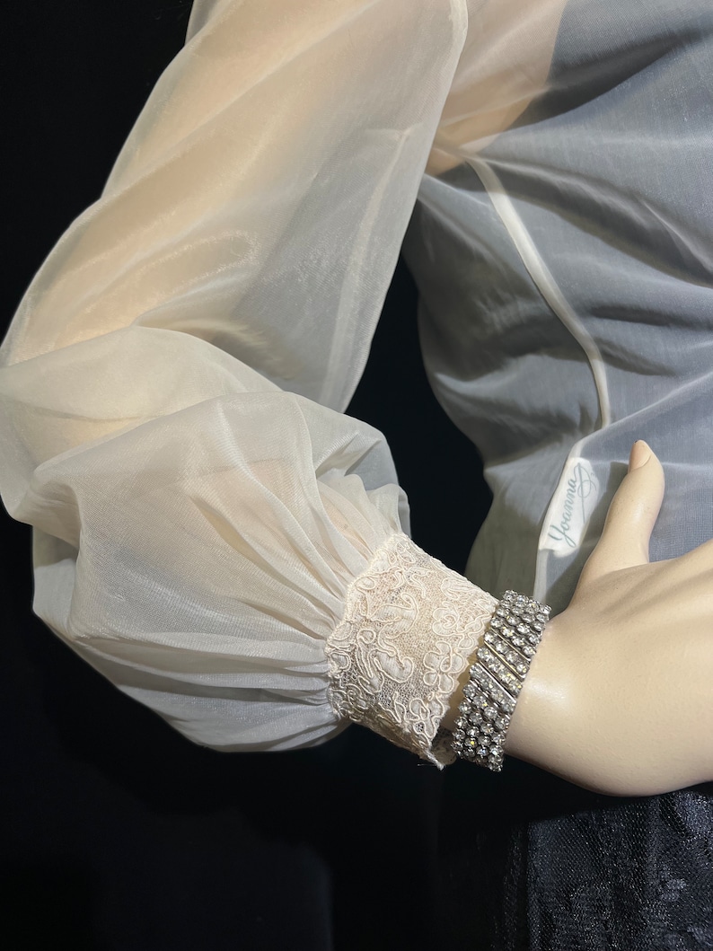 Vintage 1950s Sheer Nylon Blouse With Handmade Alcon Lace - Etsy