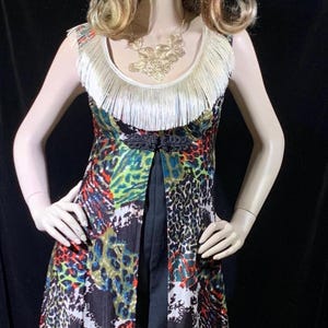 Vintage 1960s/ “belvera Fashions” Sydney/ Fringe Trim/ Psychedelic ...