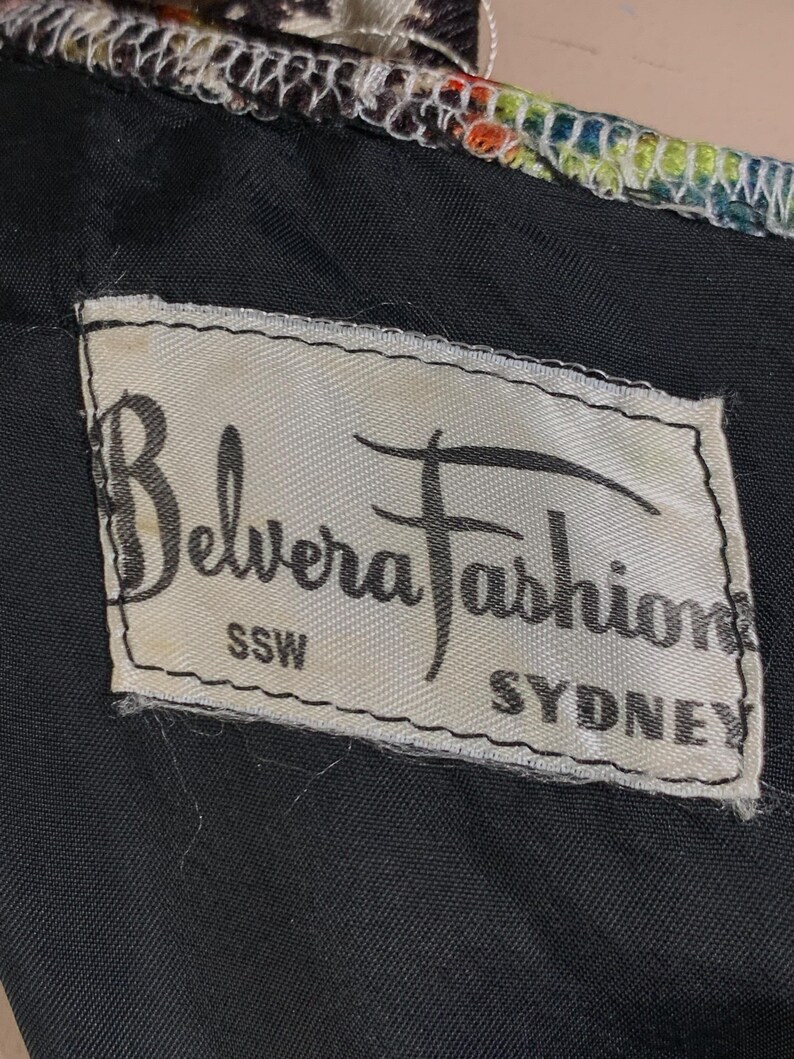 Vintage 1960s/ “belvera Fashions” Sydney/ Fringe Trim/ Psychedelic ...
