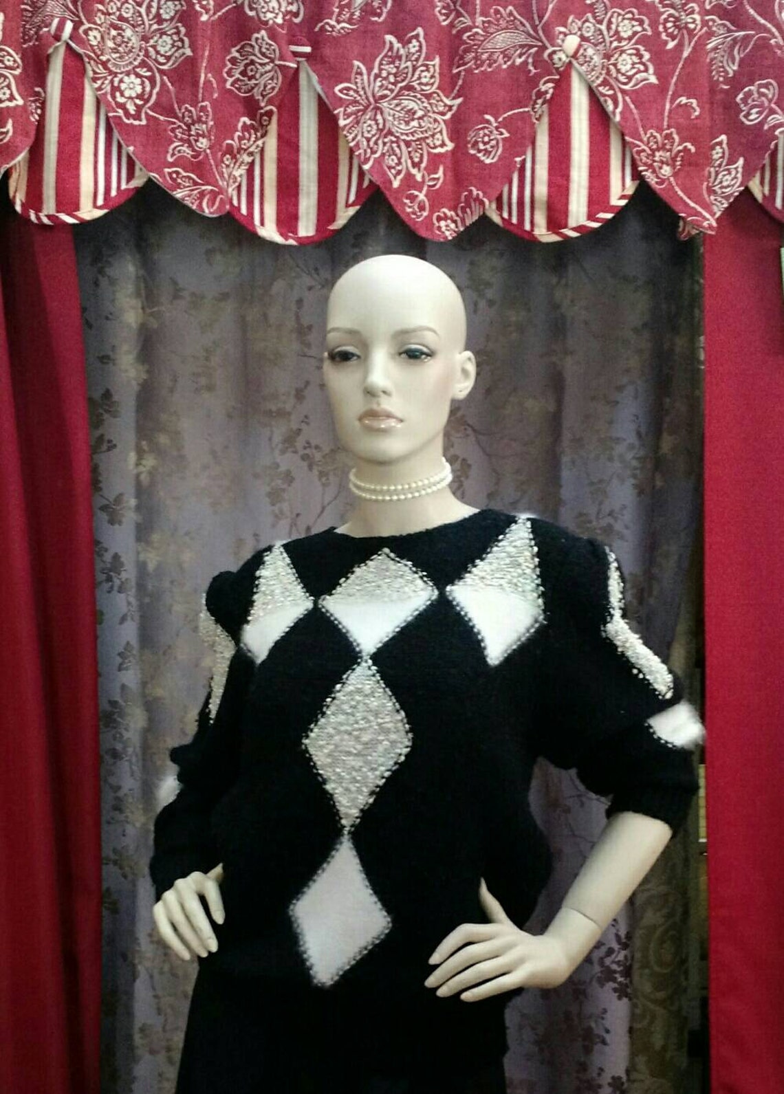 Vintage 1980s Jester Harlequin Angora Wool Acrylic Sweater - Etsy