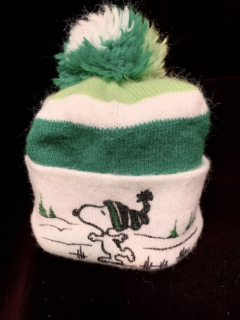 Vintage 1958 Snoopy Ice Skating Peanuts Beanie With Pom Pom - Etsy