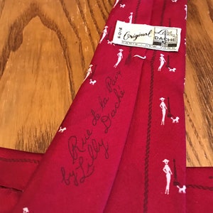 Vtg. Couture ORIGINAL LILLY DACHE' 30/40's Numbered Necktie/paris ...