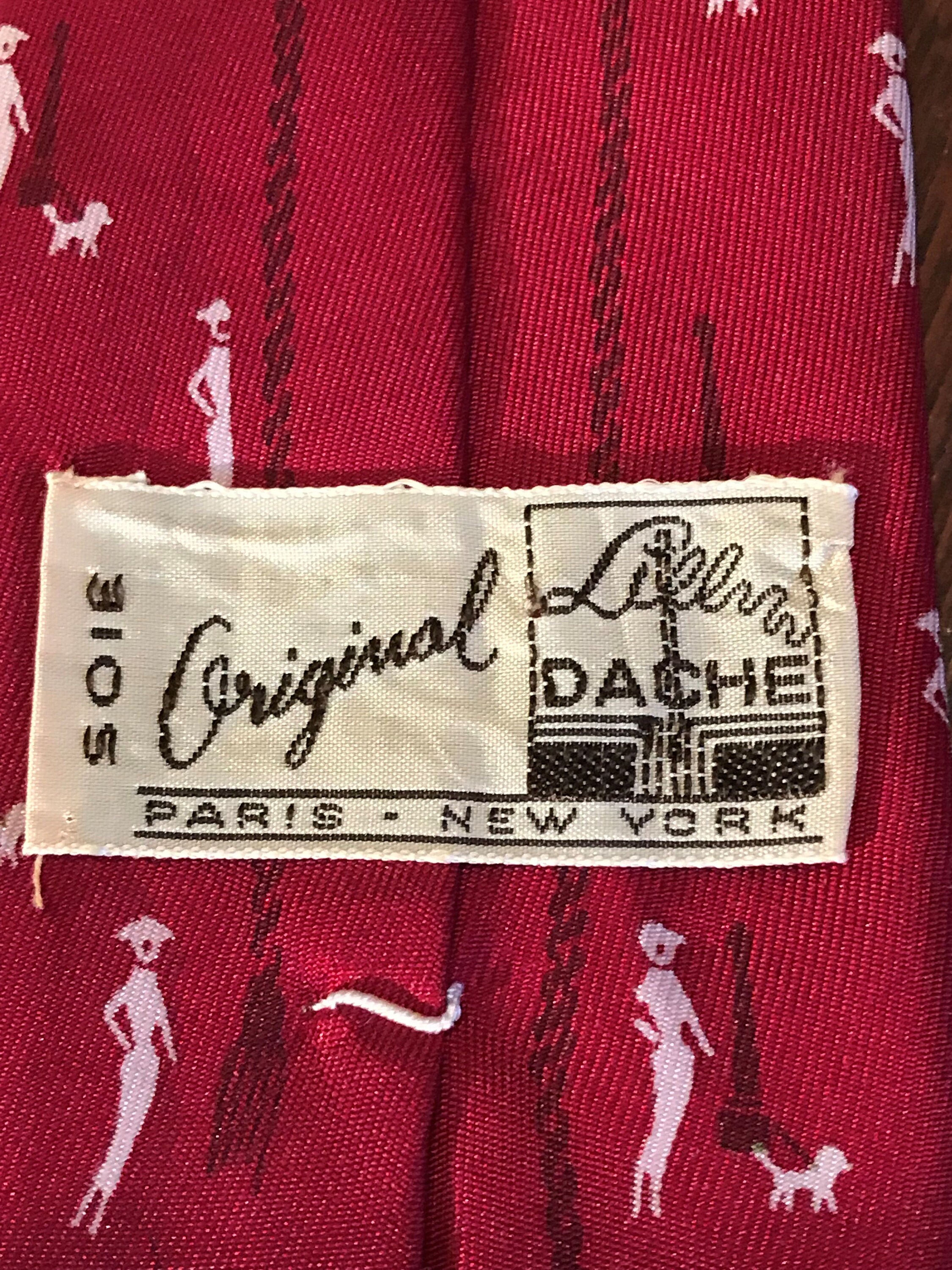 Vtg. Couture ORIGINAL LILLY DACHE' 30/40's Numbered Necktie/paris ...