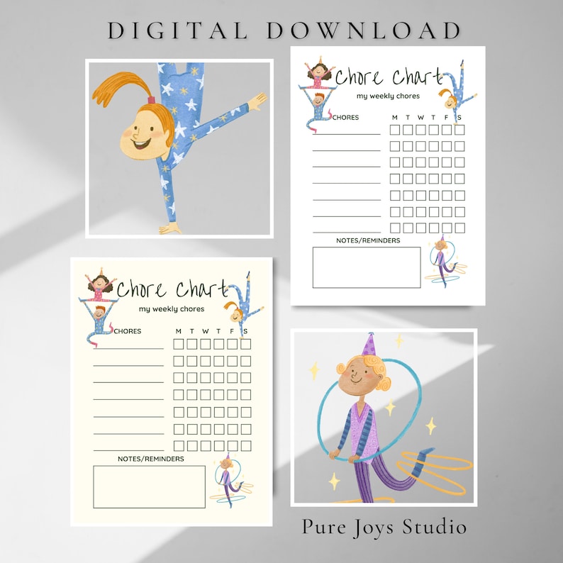 Kids Printable Chore Chart: Responsibility System (digital Download) - Etsy