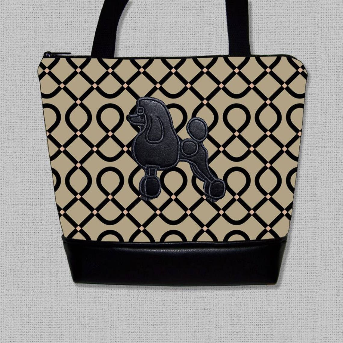 Poodle Purse with Black Poodle Poodle Purse Handbag Bag | Etsy