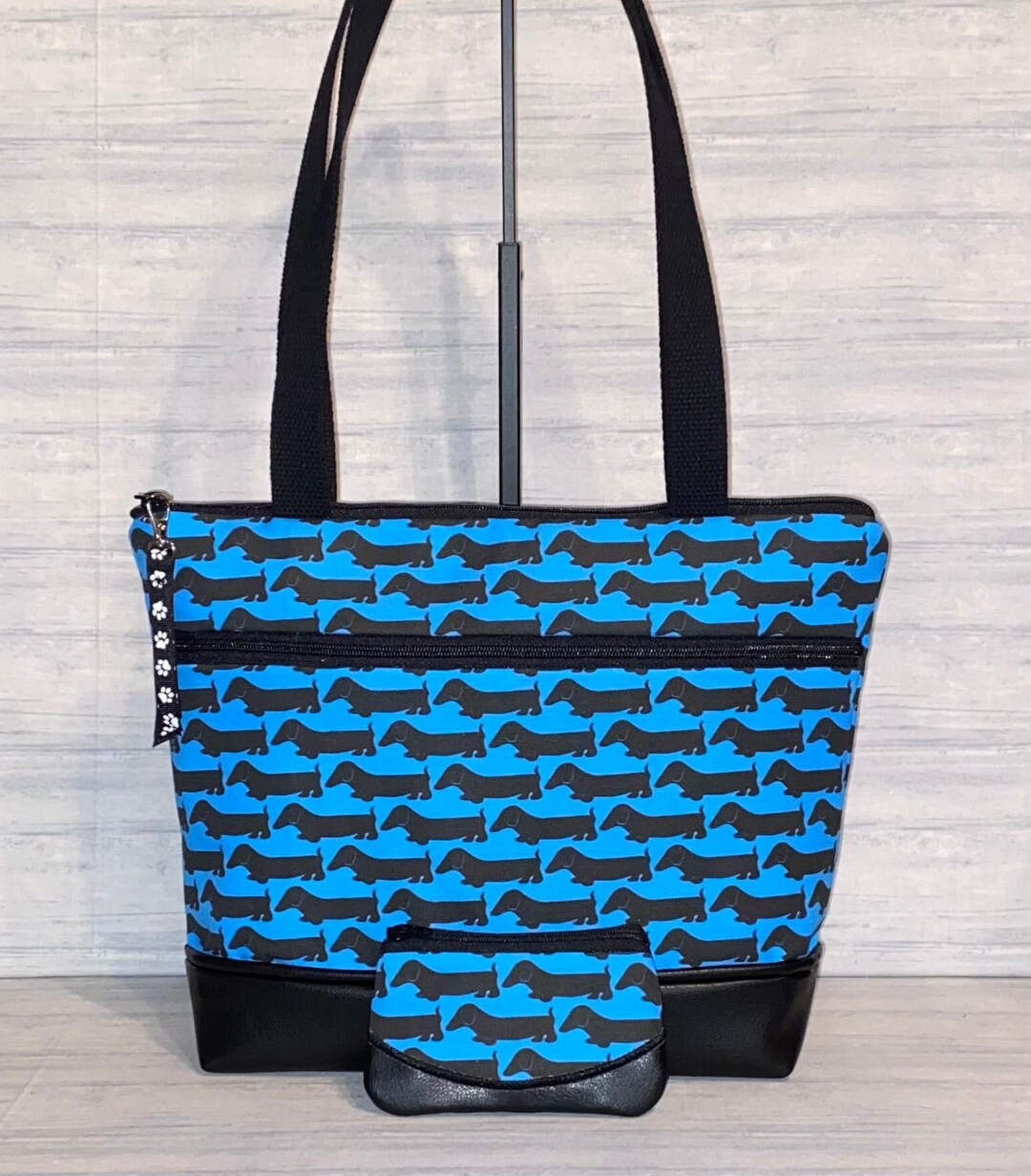 Dachshund Purse - Blue and Black Dachshund Purse - Etsy