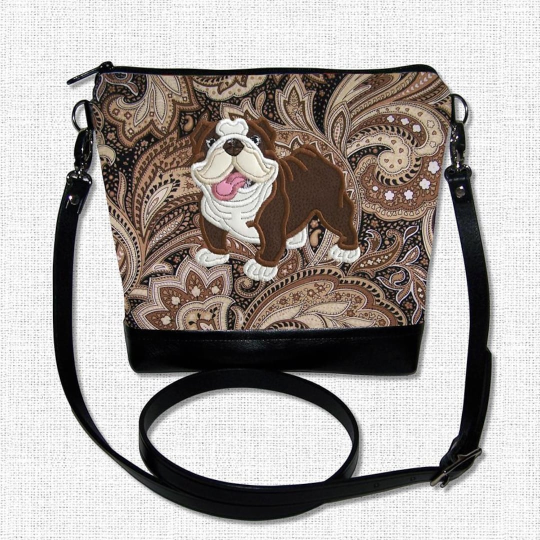 Bulldog Cross Body Bag - English Bulldog Purse - Handbag - Bag Made to ...