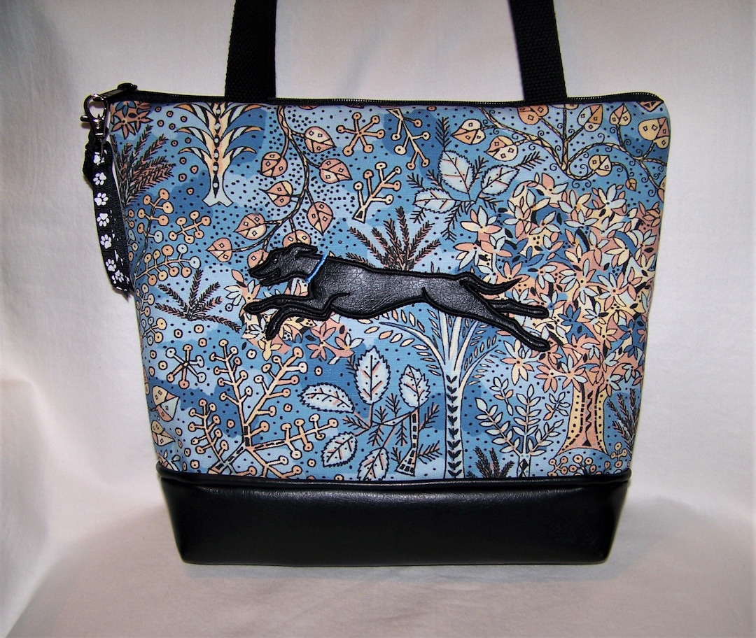 Greyhound/whippet Purse, Appliqued Greyhound/whippet Handbag - Purse ...