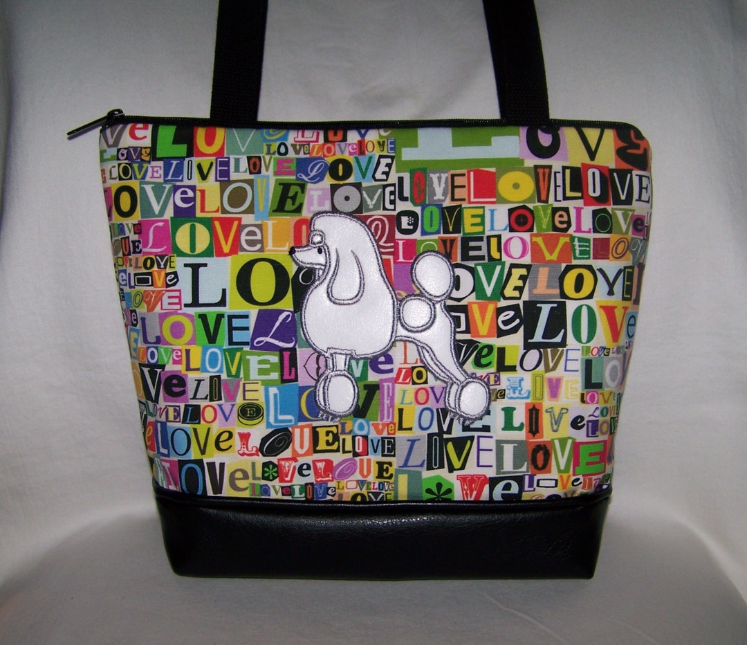 Poodle Purse With White Poodle - Poodle Purse - Handbag - Bag - Made to ...