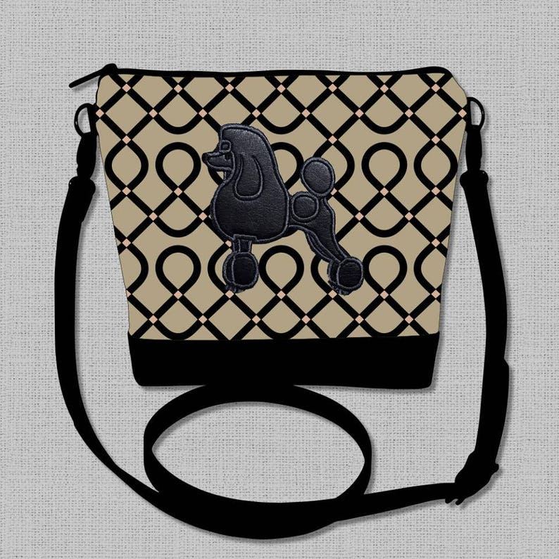 Poodle Cross Body Bag With Black Poodle Poodle Purse | Etsy