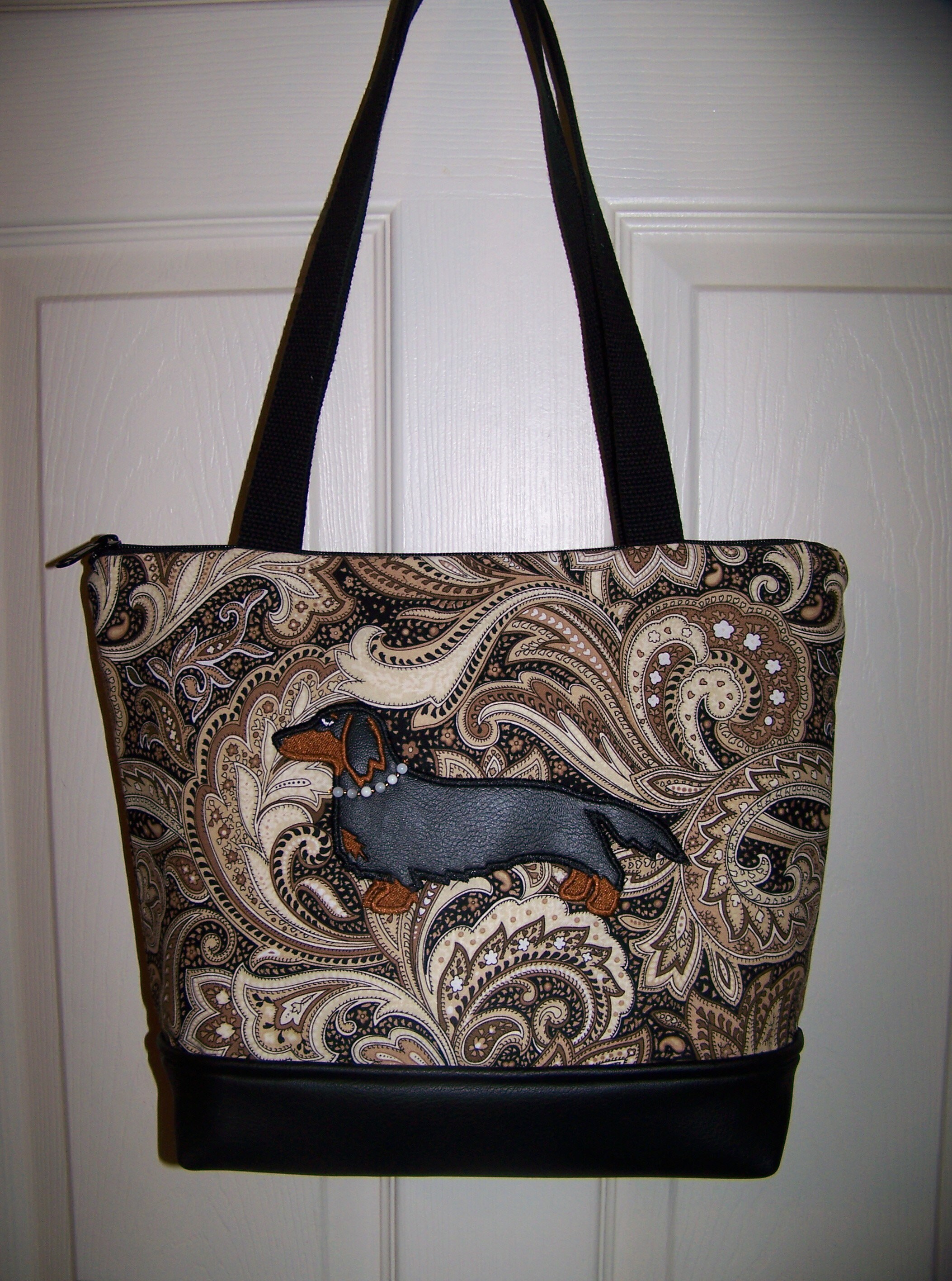 Long Hair Dachshund Purse - Wiener Dog Handbag-purse-bag With Beaded ...