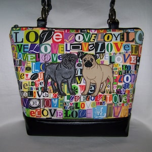 Double Pug Handbag/pug Purse - Handbag - Bag - Made to Order - Etsy