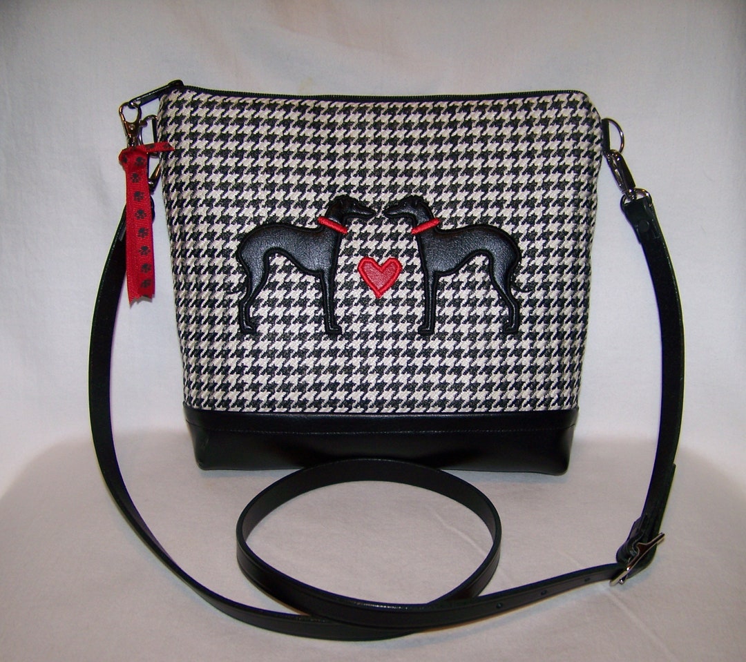 Greyhound/whippet Cross Body Bag, Appliqued Greyhound/whippet Handbag ...